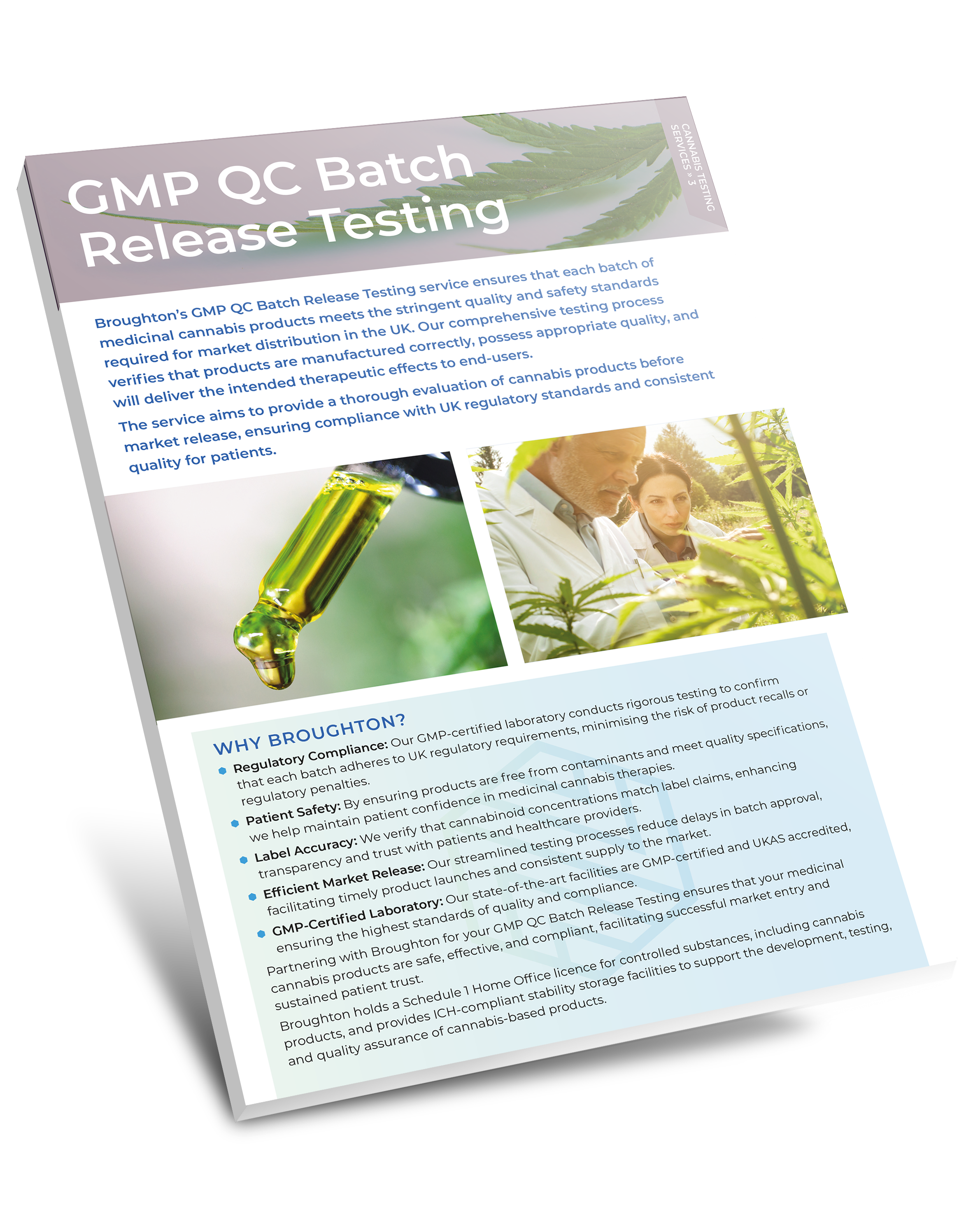 Cannabis GMP QC Batch Release Testing